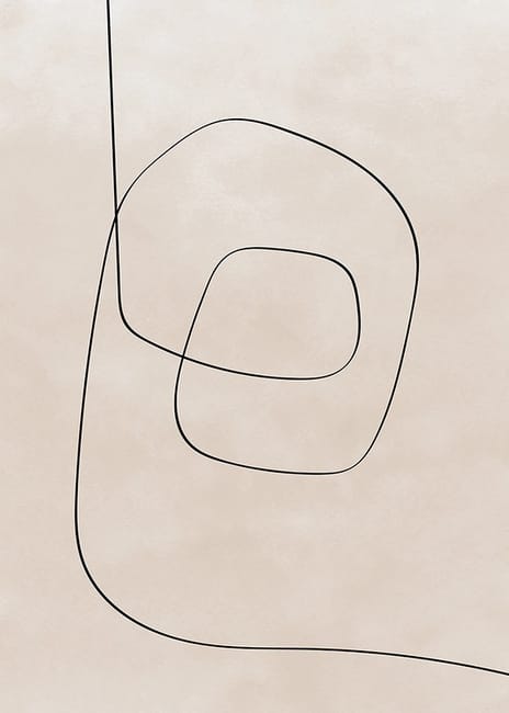 Line Art Abstract Shapes No1 Plakat | Line art | Gallerix-home.dk