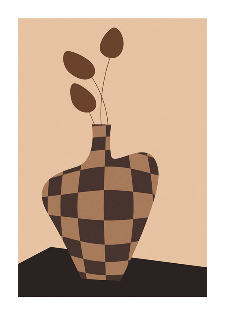 Checkered Vintage Vase No2 Poster | Vintage | Gallerix.se