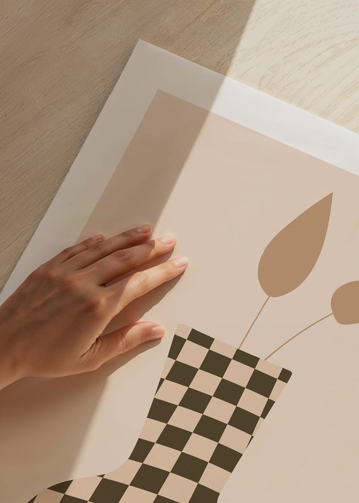 Checkered Vintage Vase No1 Poster | Vintage | Gallerix.de