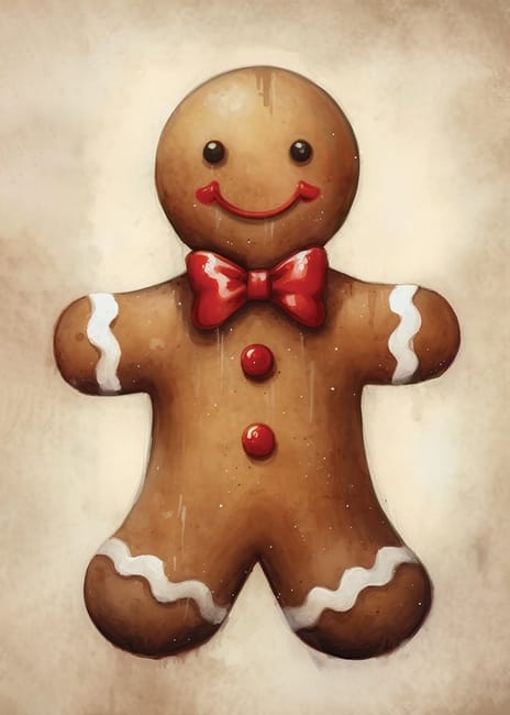 Happy Gingerbread Man Poster | | Gallerix.de