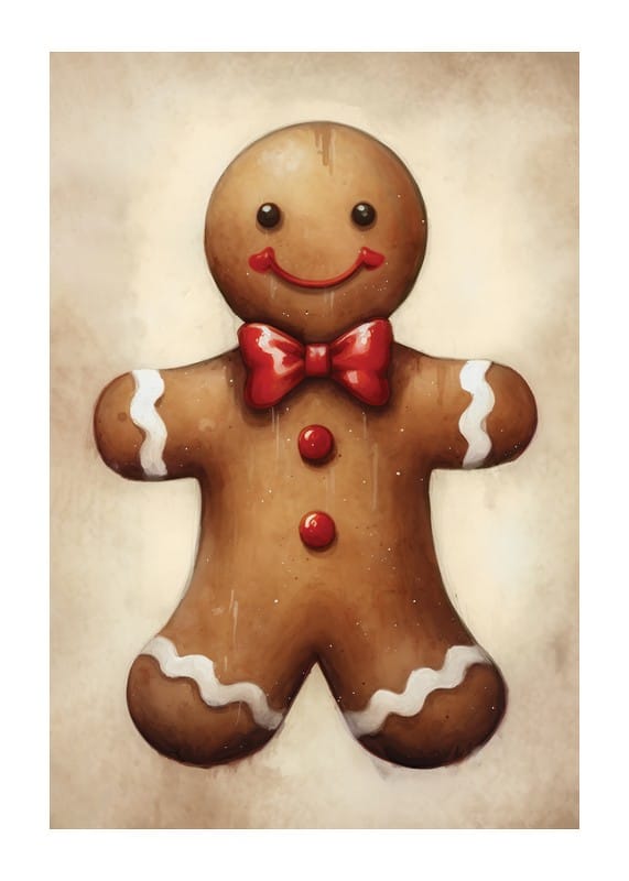 Happy Gingerbread Man Poster | Kinderposter | Gallerix.de
