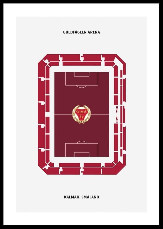 Kalmar FF Guldfågeln Arena Skiss Poster | Kalmar FF | Gallerix.se
