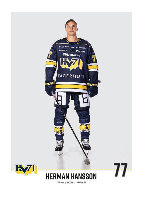 Herman Hansson #77 HV71 2023/2024 Poster | HV71 | Gallerix.se