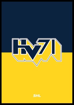HV71 Logo Blå Gul Poster | HV71 | Gallerix.se