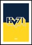HV71 Logo Blå Gul Poster | HV71 | Gallerix.se