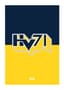 HV71 Logo Blå Gul Poster | HV71 | Gallerix.se