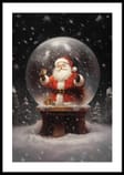 Santa Snow Globe Poster | Julkonst | Gallerix.se
