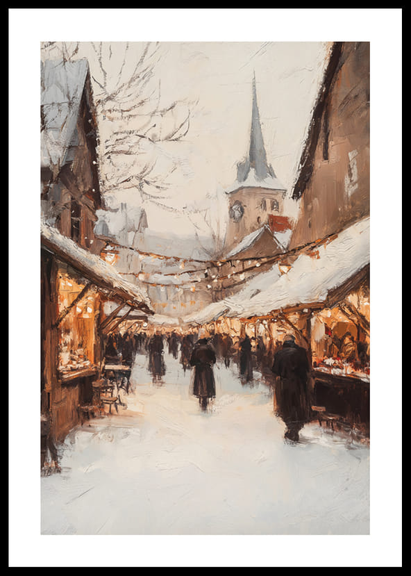 Enchanting Christmas Market Plakat | Julekunst | Gallerix-home.dk