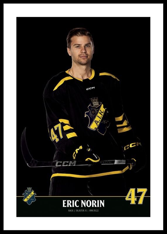 Eric Norin #47 AIK Hockey 2023/2024 Poster | AIK Hockey | Gallerix.se