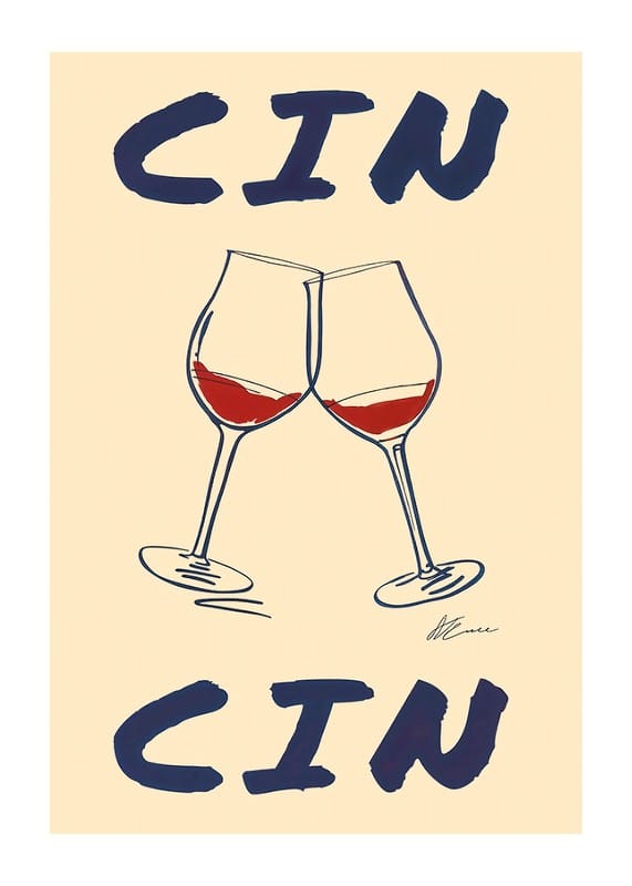 Cin Cin Poster | Texttavlor | Gallerix.se