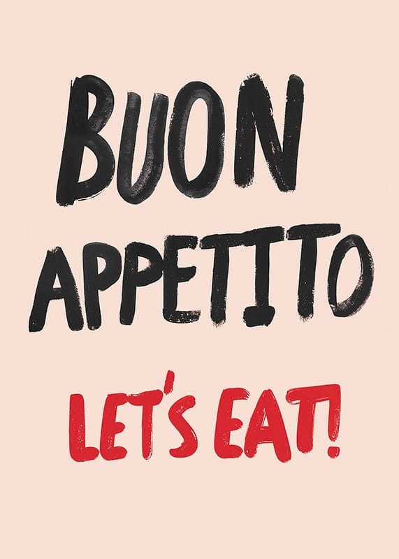 Buon Appetito Poster | Texttavlor | Gallerix.se