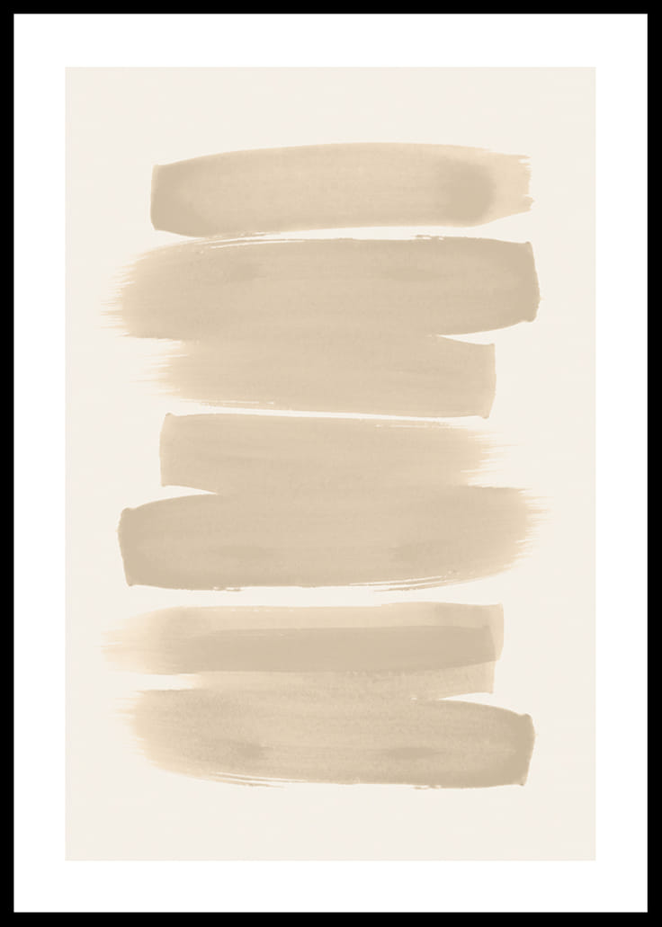Beige Brushwork Poster | Abstrakte | Gallerix.de