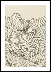 Line Art Waves Poster | | Gallerix.de