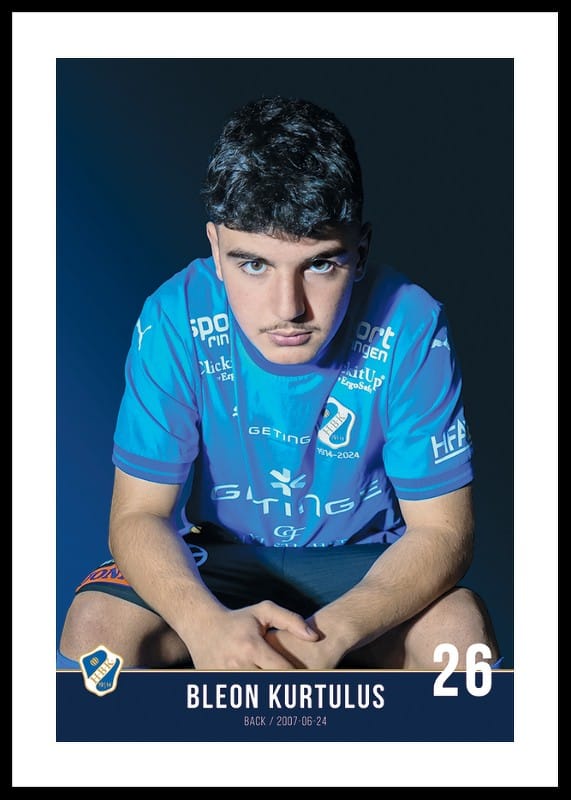 Bleon Kurtulus #26 Halmstads BK 2024 Poster | Halmstads BK | Gallerix.se