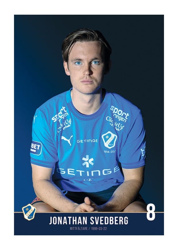 Jonathan Svedberg #8 Halmstads BK 2024 Poster | Halmstads BK | Gallerix.se