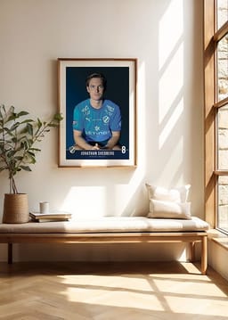 Jonathan Svedberg #8 Halmstads BK 2024 Poster | Halmstads BK | Gallerix.se