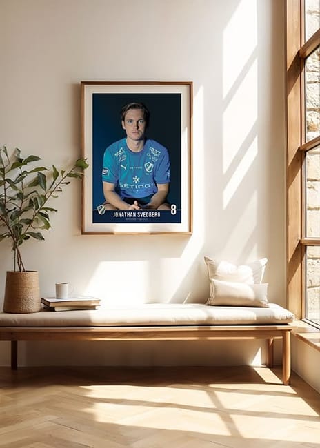 Jonathan Svedberg #8 Halmstads BK 2024 Poster | Halmstads BK | Gallerix.se