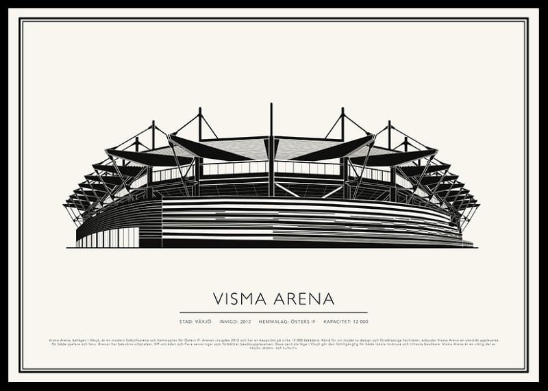 Visma Arena Vintage Skiss 02 SE Poster | Arenaskisser | Gallerix.se