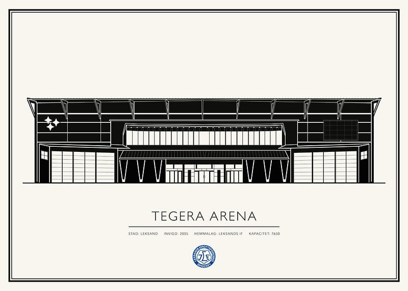 Tegera Arena Skiss 02 Leksands IF Poster | Leksands IF | Gallerix.se