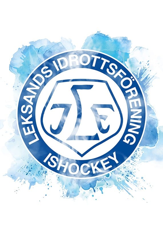 Watercolor Splash Logo Leksands IF Poster | Leksands IF | Gallerix.se