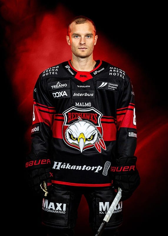 Johan Olofsson #8 Malmö Redhaws No1 2024/2025 Poster | Malmö Redhawks ...