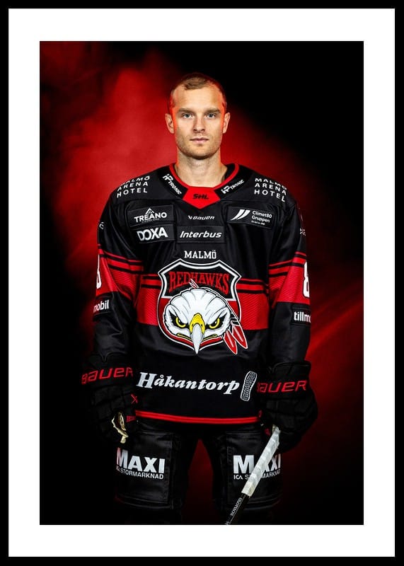 Johan Olofsson #8 Malmö Redhawks No1 2024/2025 Poster | Malmö Redhawks ...