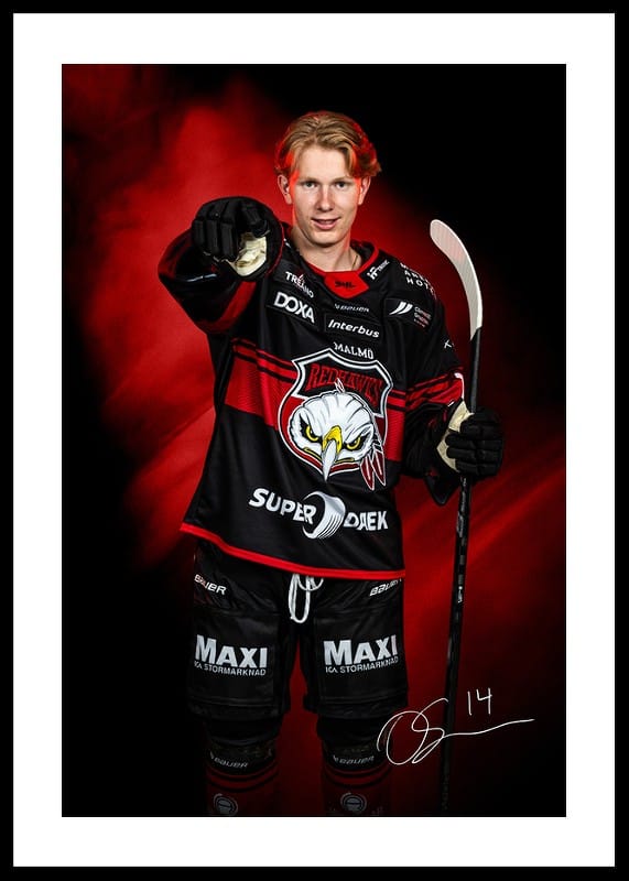 Otto Stenberg #14 Malmö Redhawks No2 2024/2025 Poster | Malmö Redhawks ...