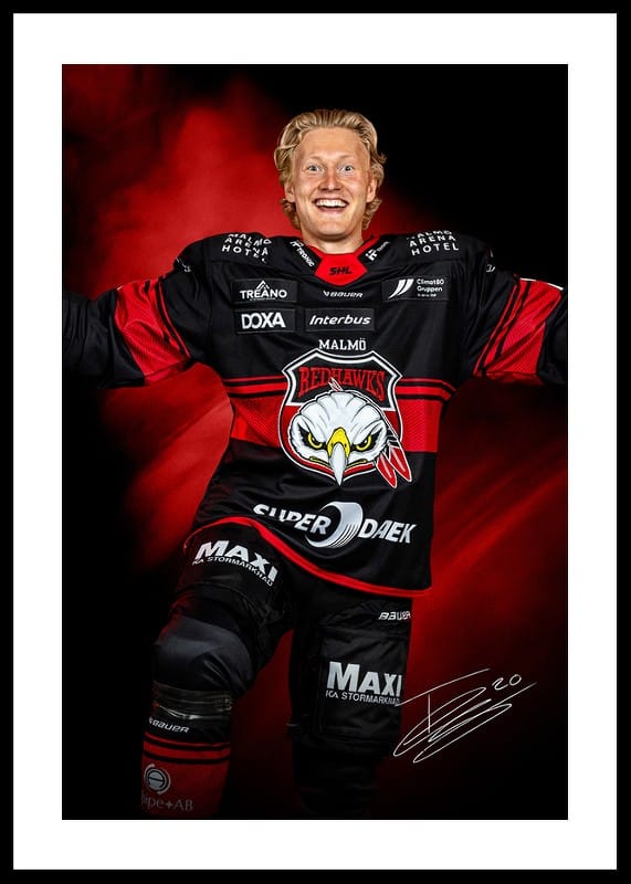 Thomas Berg Paulsen #20 Malmö Redhawks No2 2024/2025 Poster | Malmö ...