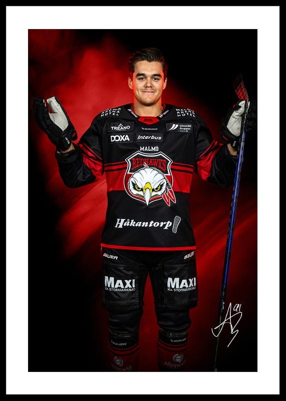 Axel Sundberg #91 Malmö Redhawks No2 2024/2025 Poster | Malmö Redhawks ...