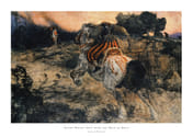 Astolf Riding Away with the Head of Orill By Arnold Böcklin Poster ...