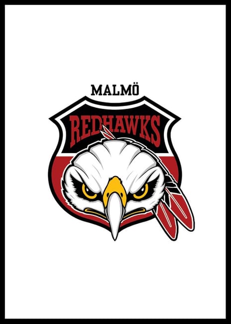 Logo Vit Malmö Redhawks Poster | Malmö Redhawks | Gallerix.se