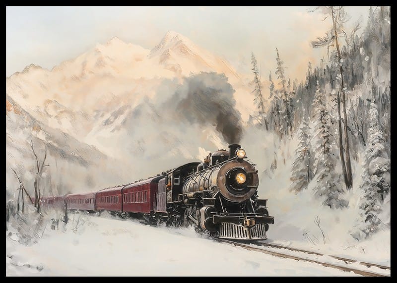 Winter Express Journey Through The Snow Poster | Vinter | Gallerix.se