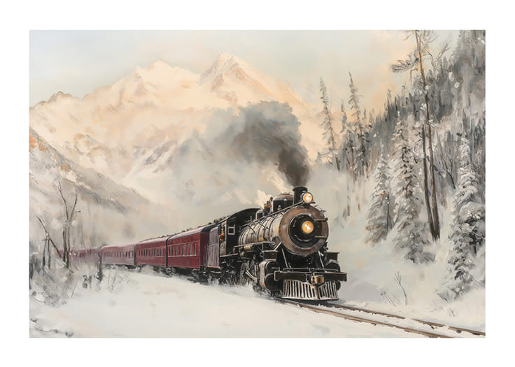 Winter Express Journey Through The Snow Poster | Vinter | Gallerix.se