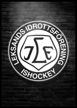 Brick Wall Logo B&W Leksands IF Poster | | Gallerix.se
