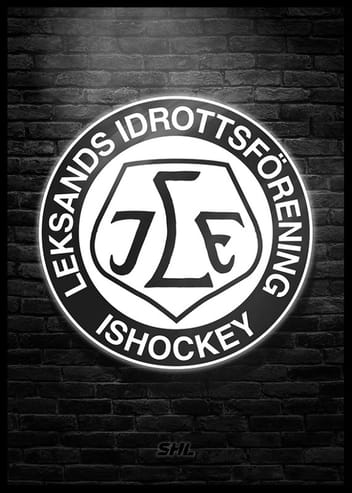 Brick Wall Logo B&W Leksands IF Poster | | Gallerix.se