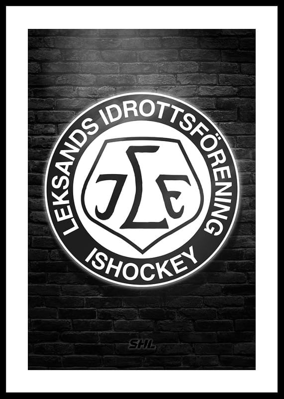 Brick Wall Logo B&W Leksands IF Poster | Leksands IF | Gallerix.se