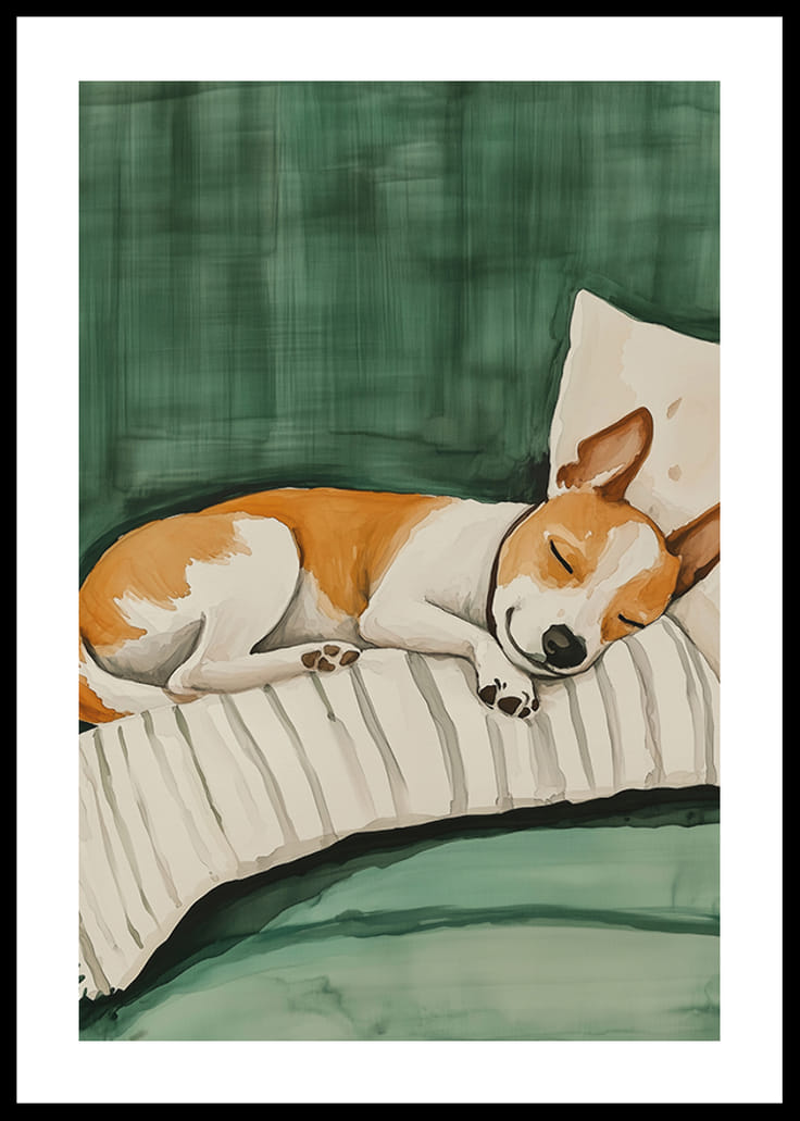Snuggled Up Bliss Poster | Akvarell | Gallerix.se